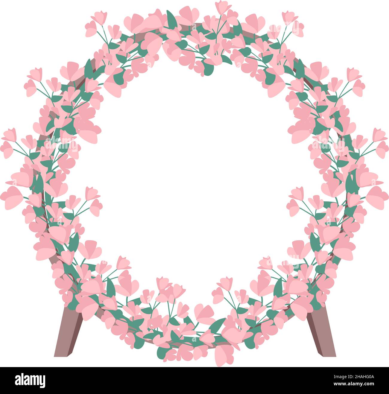 Floral ornamental gate semi flat color vector object Stock Vector Image ...