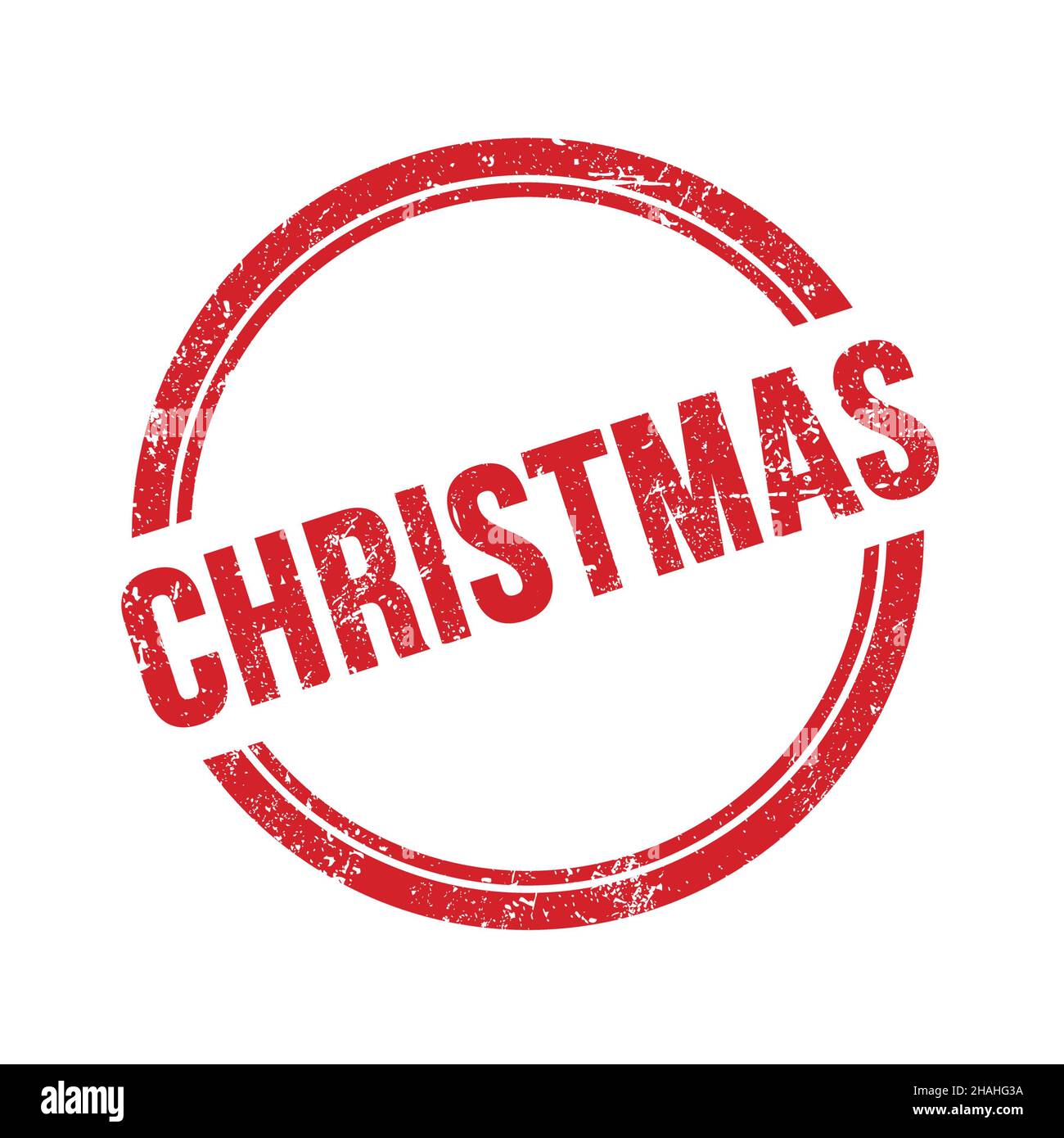 CHRISTMAS text written on red grungy vintage round stamp Stock Photo ...