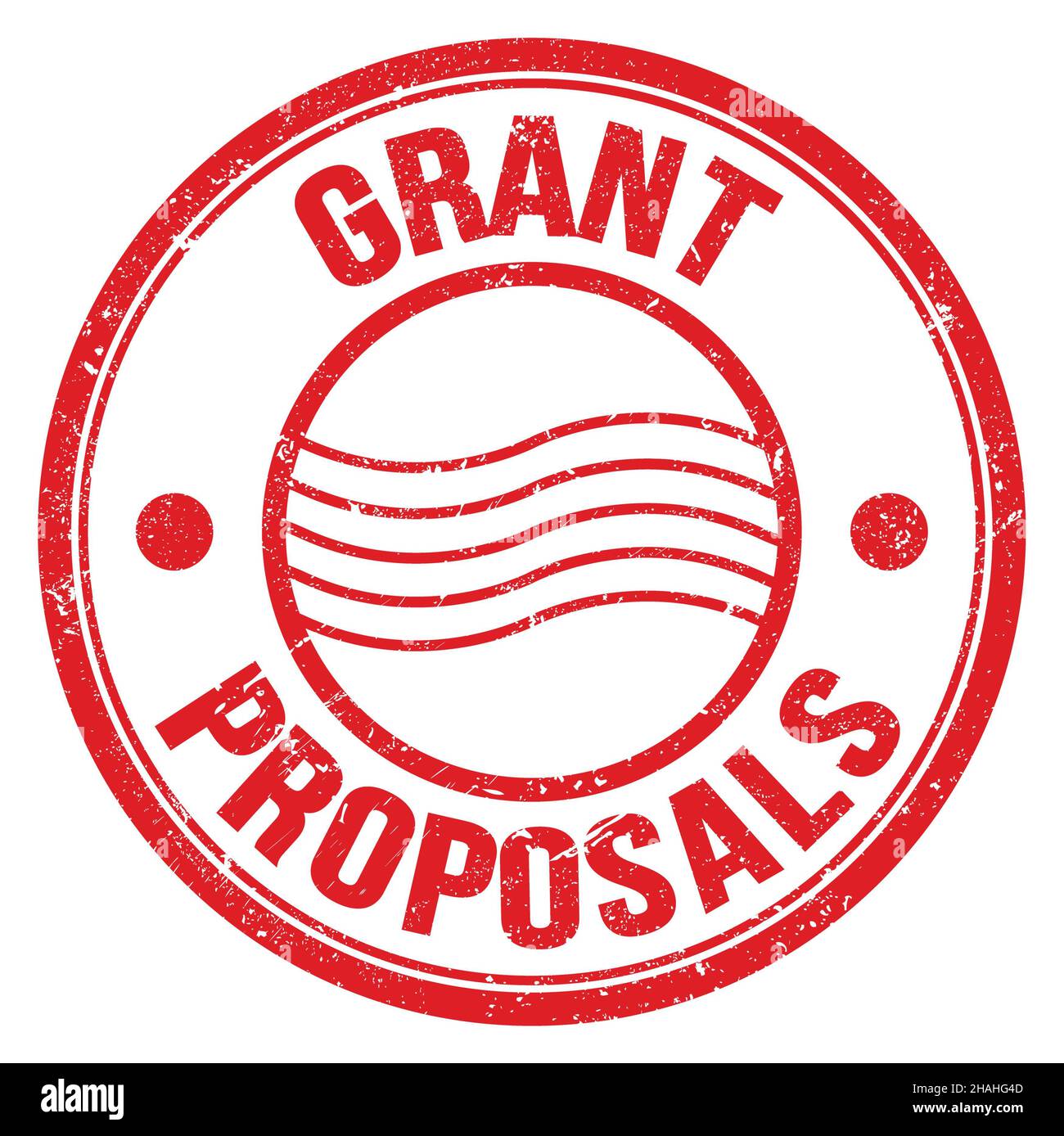 GRANT PROPOSALS text written on red round postal stamp sign Stock Photo ...