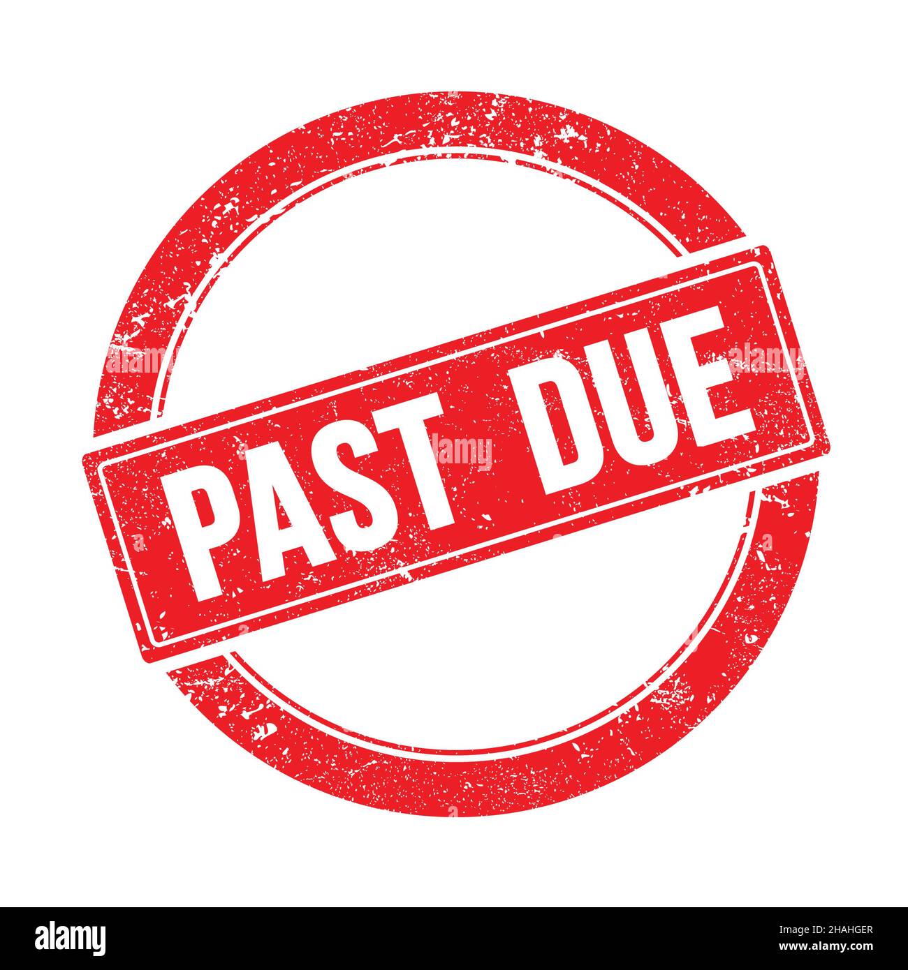 PAST DUE text on red grungy round vintage stamp Stock Photo - Alamy