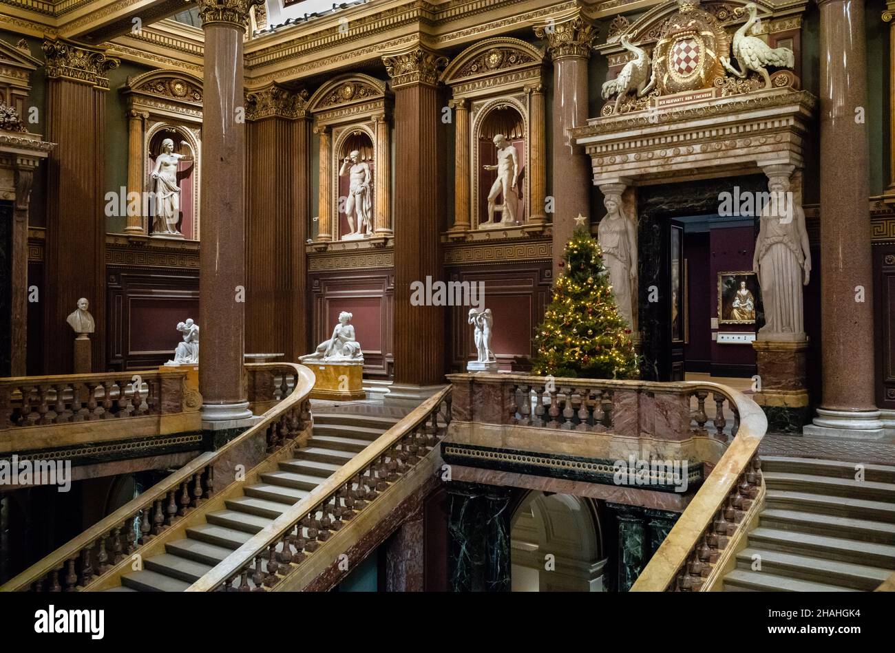 The Founder's Entrance at The Fitzwilliam Museum in Cambridge UK seen ...