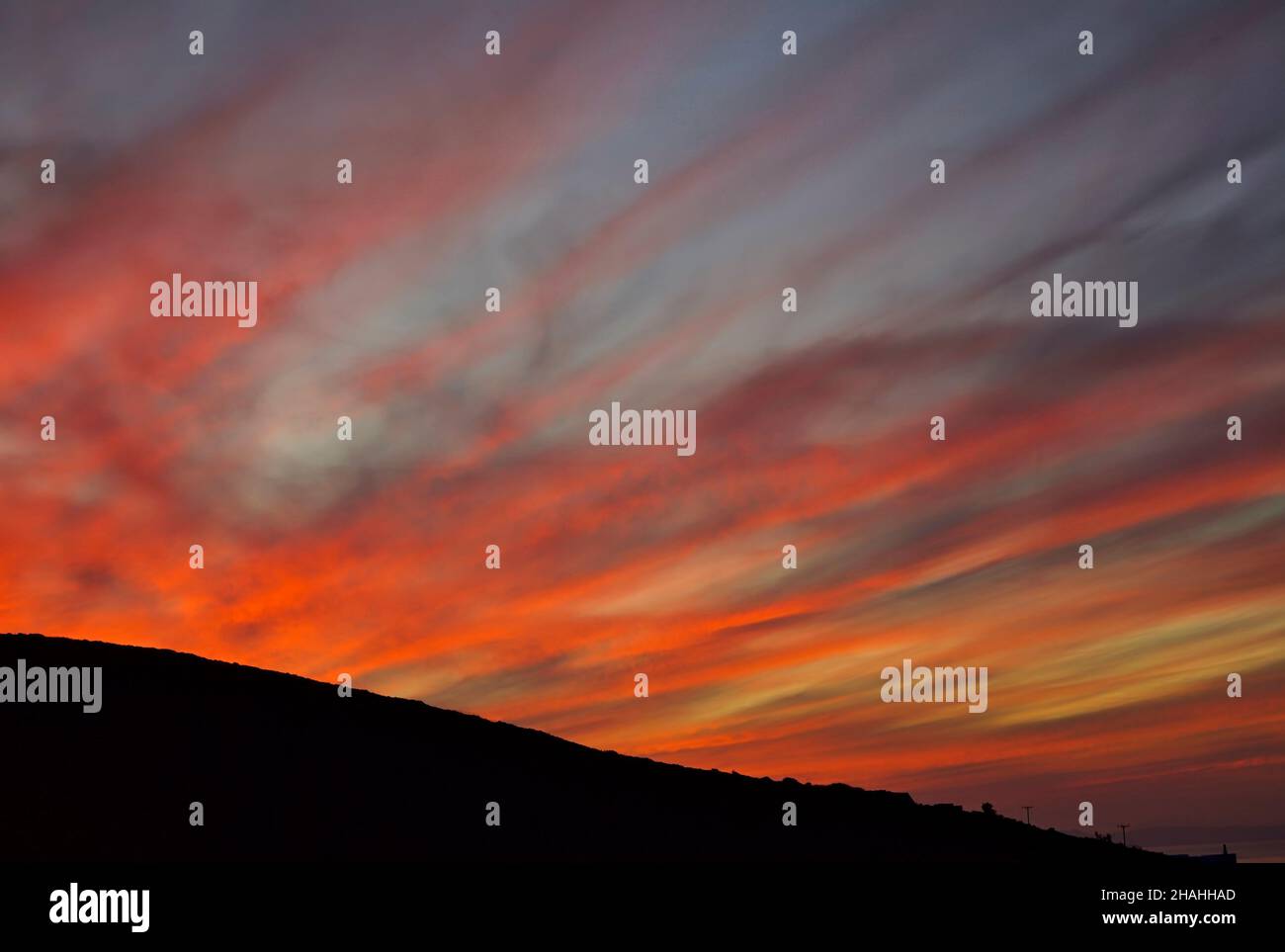 Stunning Red Dramatic Sunset Stock Photo - Alamy