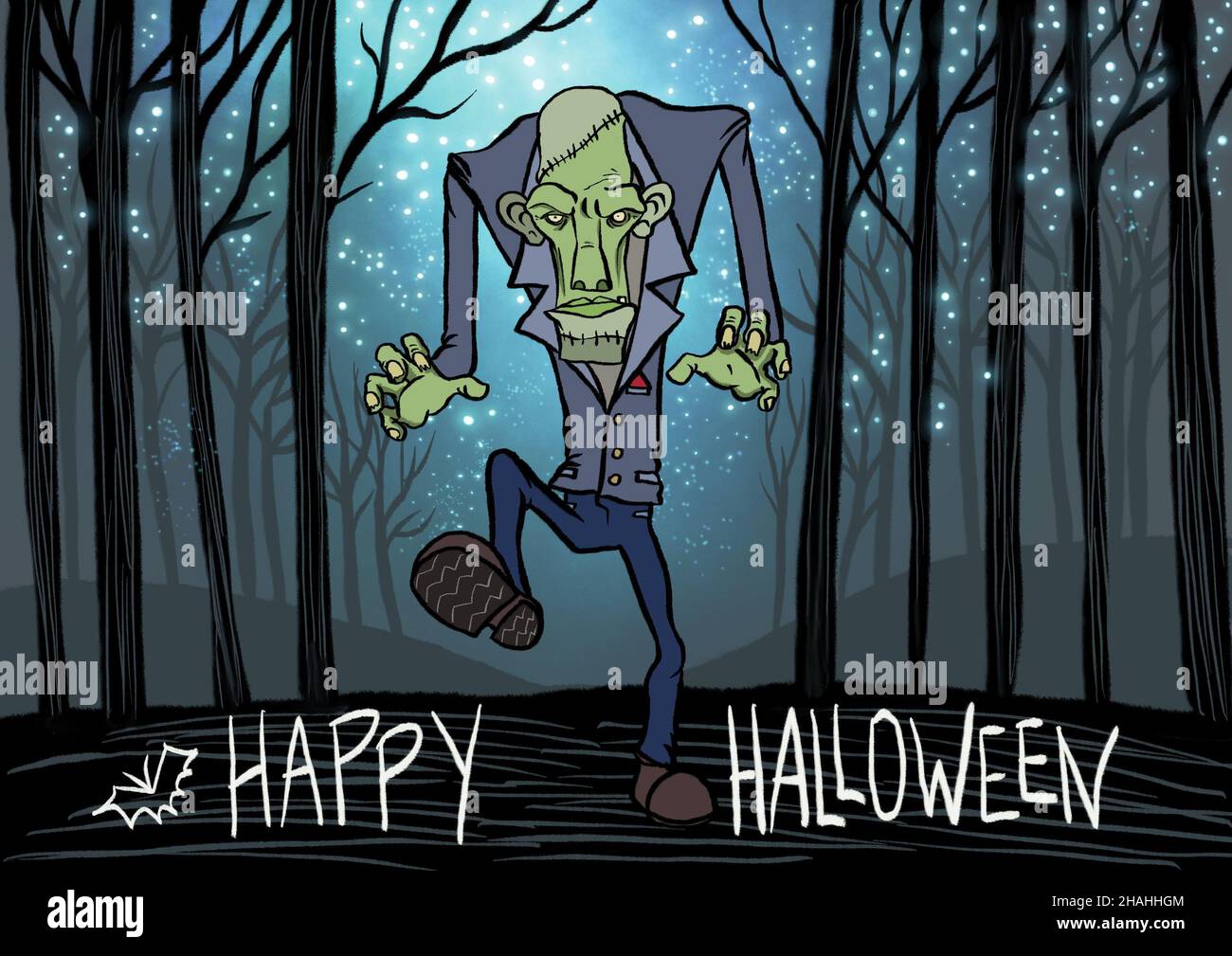 Frankenstein illustration the creature hi-res stock photography and ...