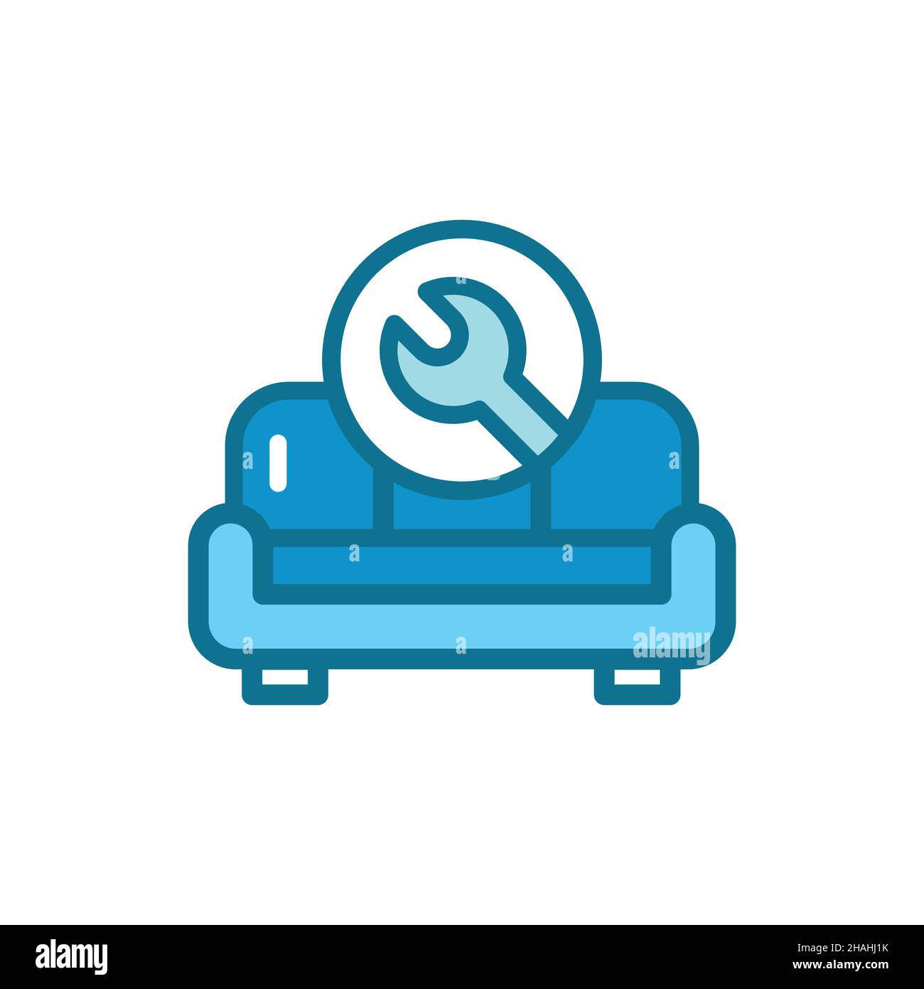 Repair furniture color line icon. Handyman service. Isolated vector ...