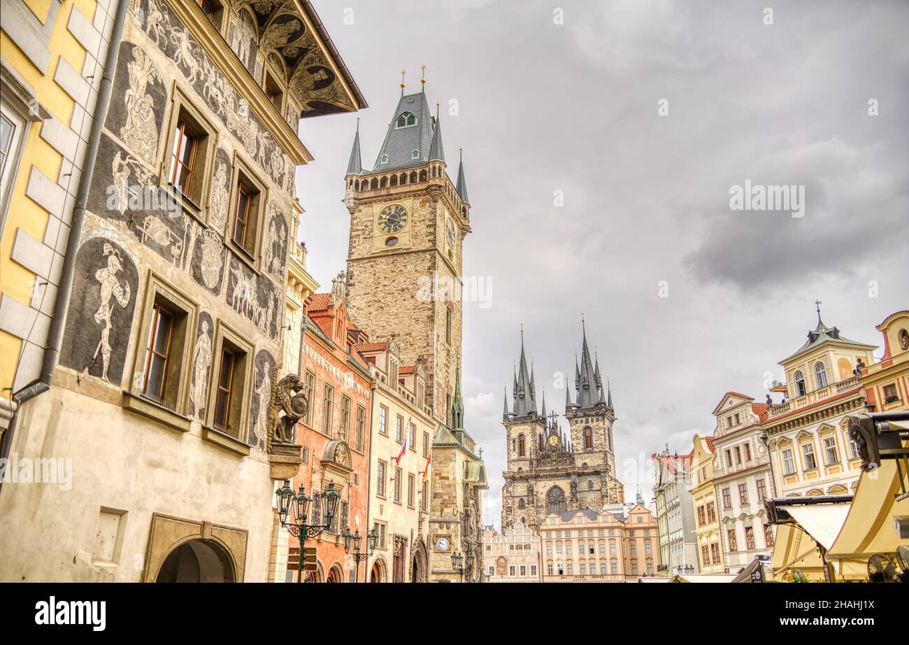 Prague historical center, HDR Image Stock Photo - Alamy
