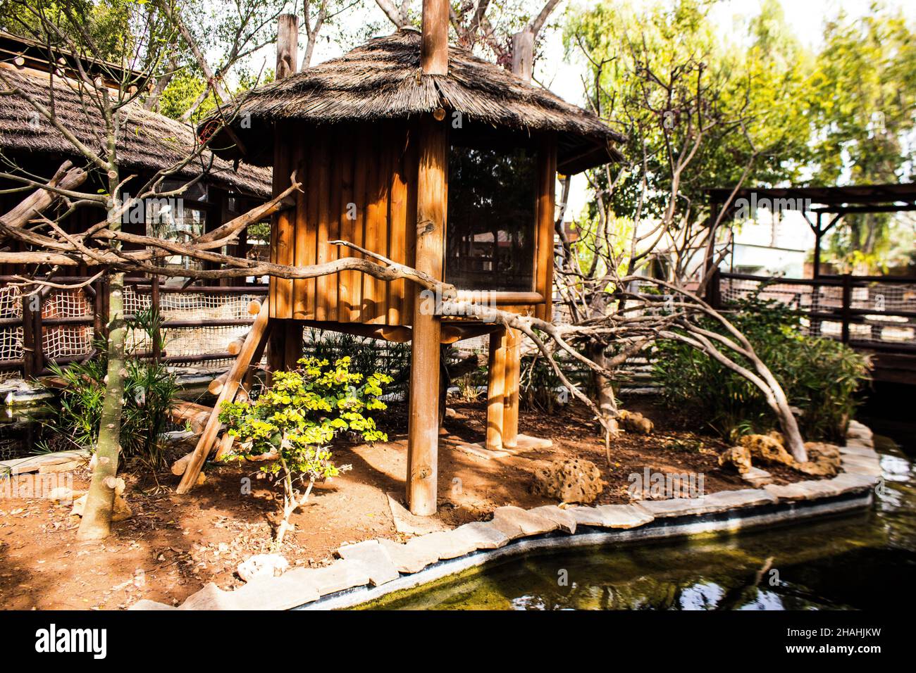 Limassol, Cyprus - December 12, 2021 Limassol Zoo, one of the biggest ...