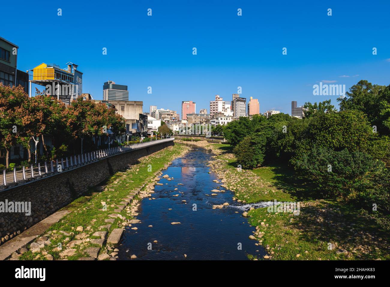 Laojie (Old street) Creek Trail at Zhongli district in Taoyuan city ...