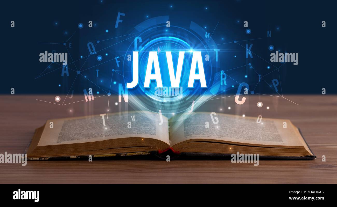 Technology abbreviation coming out from an open book Stock Photo - Alamy