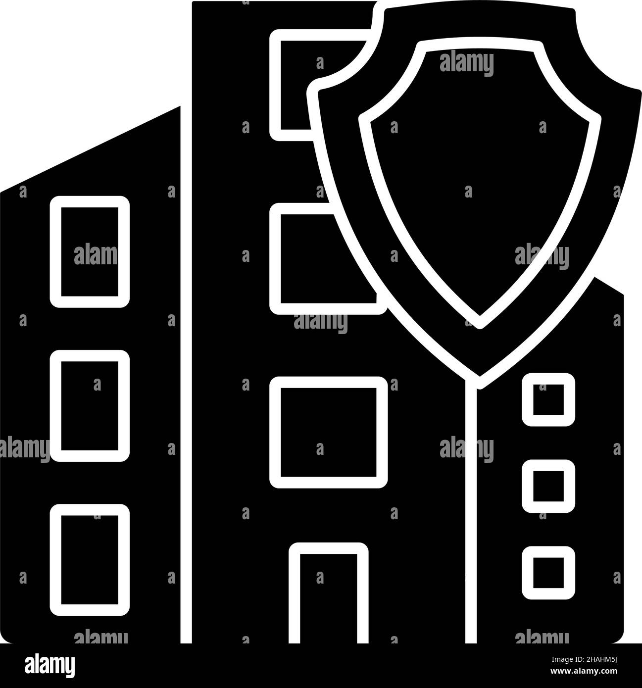 Commercial property insurance black glyph icon Stock Vector Image & Art ...