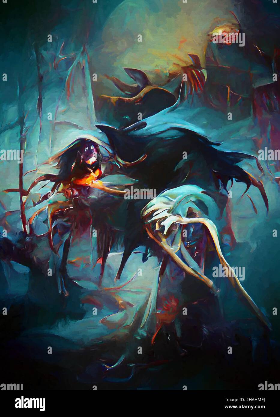 Nightmares - Abstract Art. Digital painting Stock Photo - Alamy