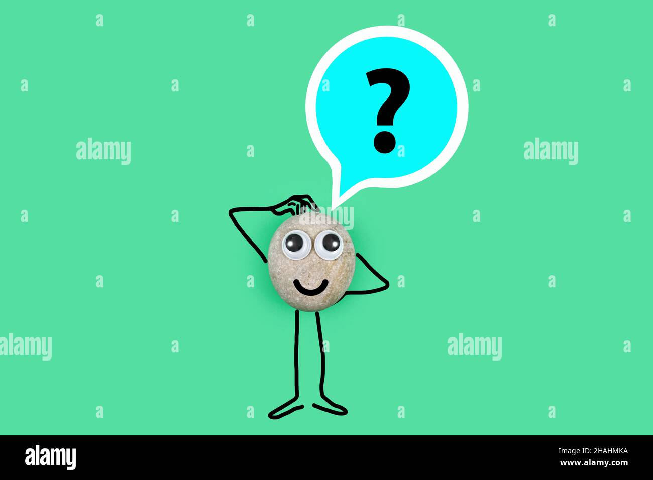 Question mark face silhouette hi-res stock photography and images - Alamy