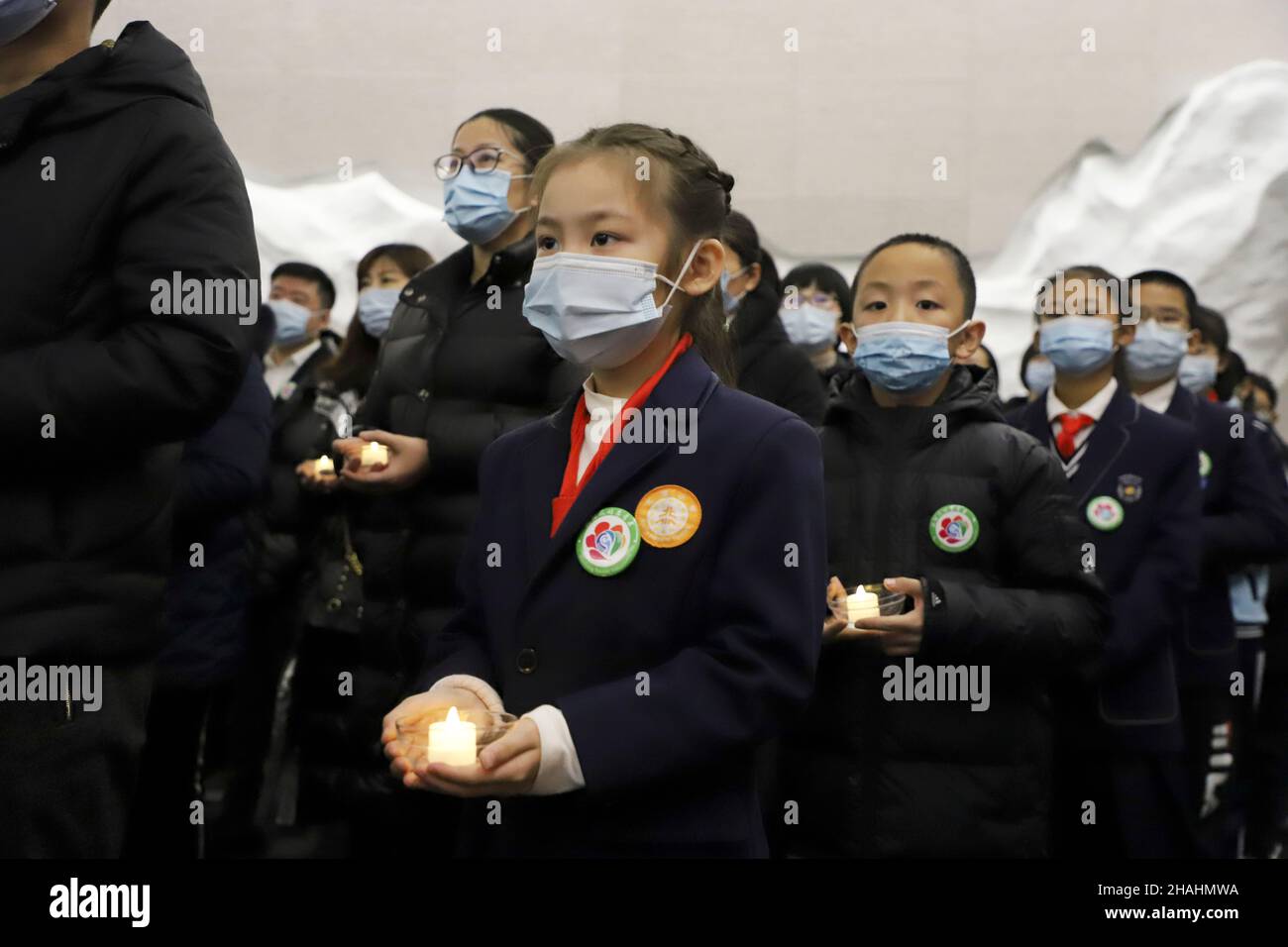 Shenyang, Dec. 13. 13th Dec, 1937. Students take part in a memorial ...