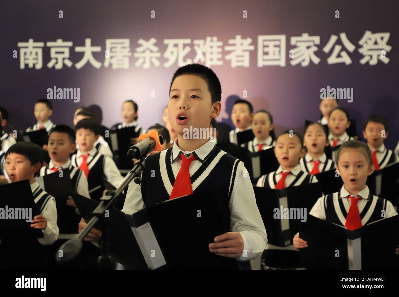Shenyang, Dec. 13. 13th Dec, 1937. Students take part in a memorial ...