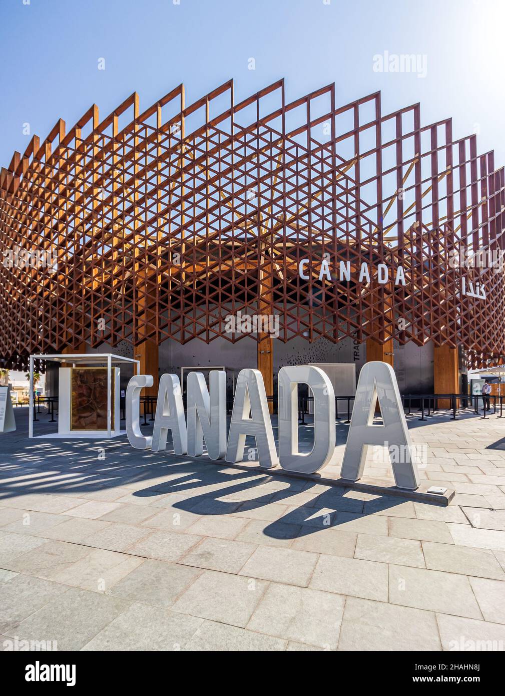 DUBAI, UNITED ARAB EMIRATES - Nov 27, 2021: View of Canada's Pavilion ...