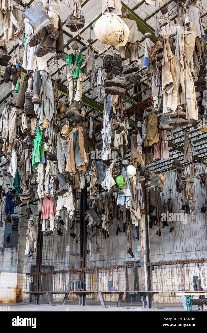 Hanging room of miners clothes hi-res stock photography and images - Alamy