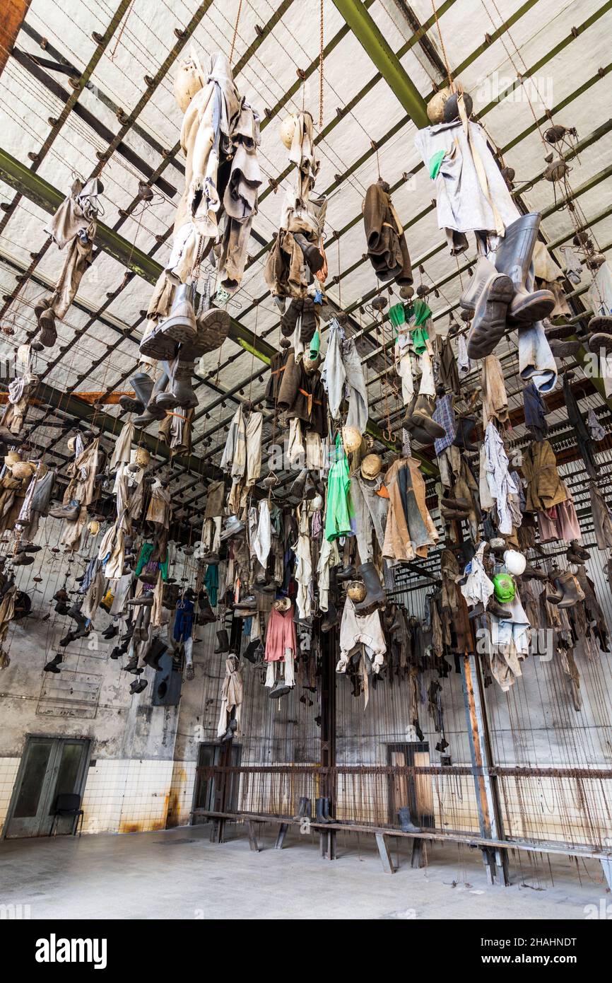 Hanging room of miners clothes hi-res stock photography and images - Alamy