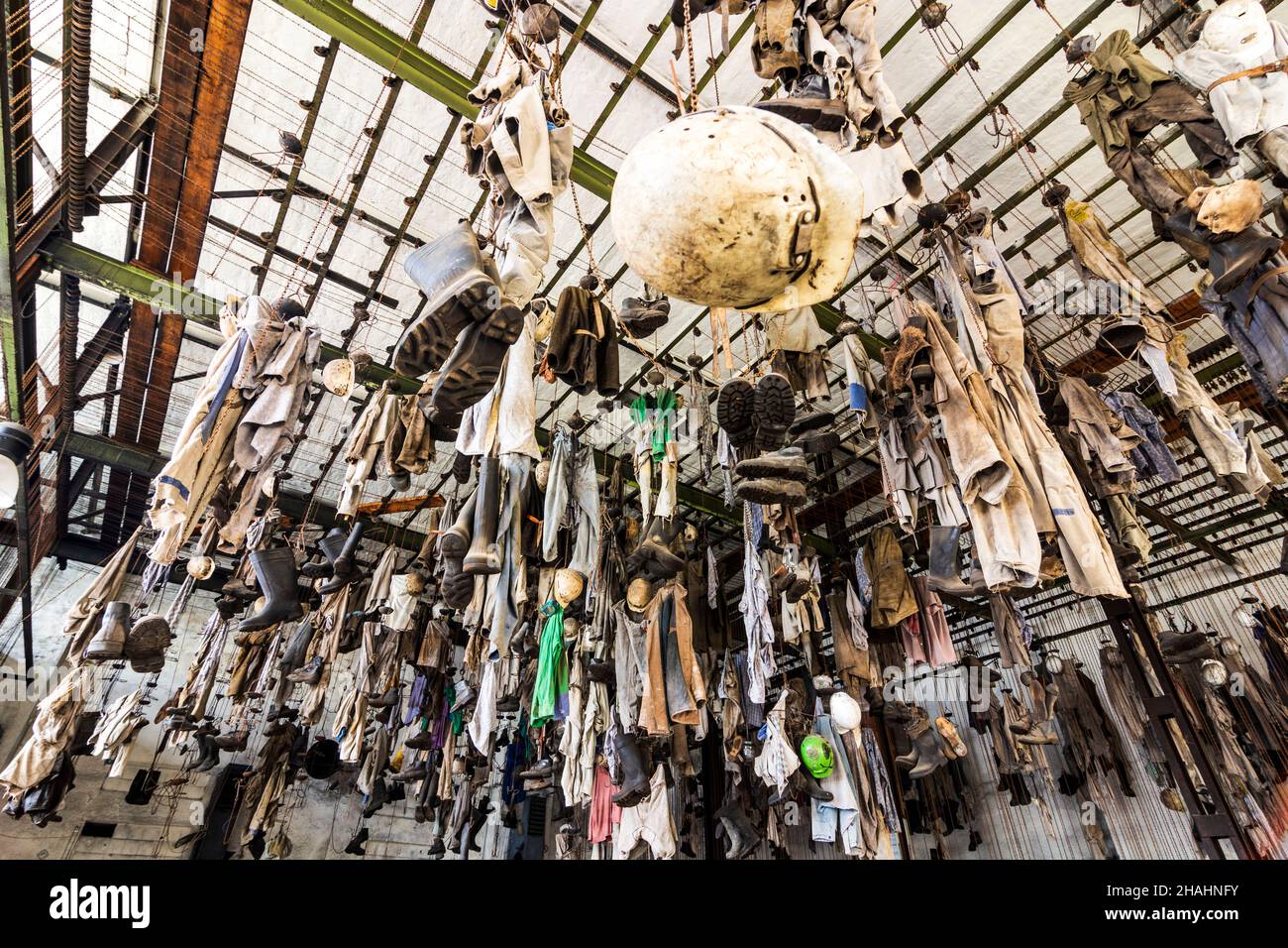 Hanging room of miners clothes hi-res stock photography and images - Alamy