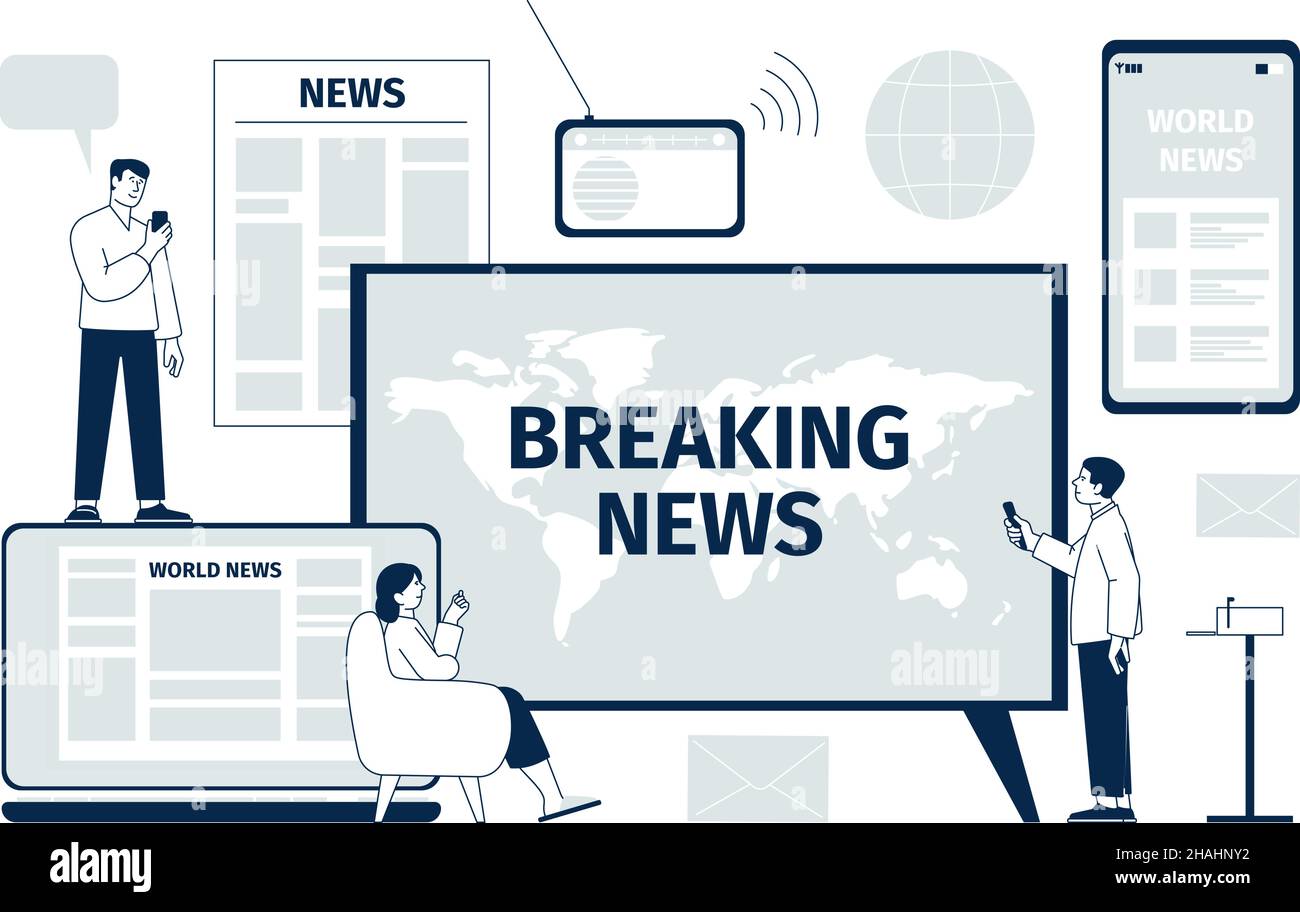 News laptop recent Stock Vector Images - Alamy