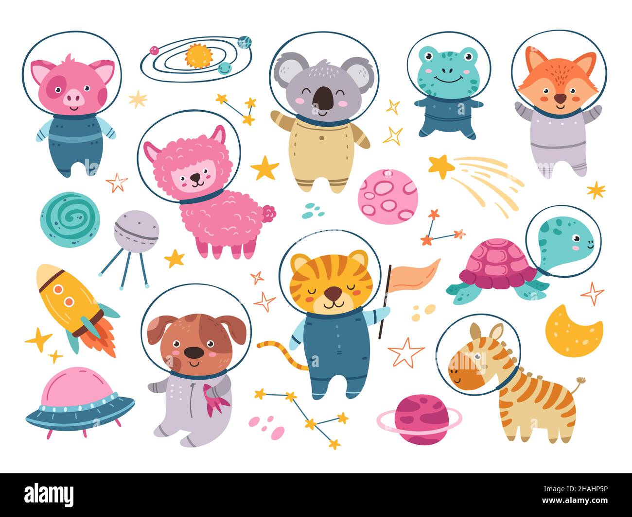 Cartoon dog astronaut in spaceship Stock Vector Images - Alamy