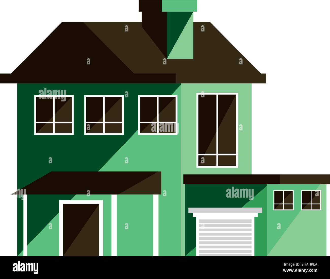 green big house Stock Vector Image & Art - Alamy