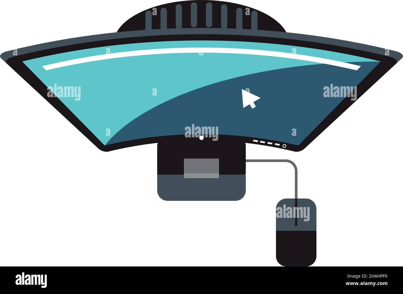 computer monitor and mouse Stock Vector Image & Art - Alamy