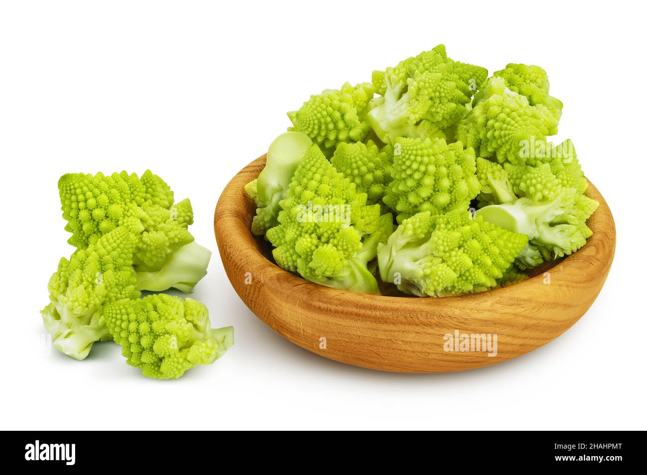 Romanesco broccoli cabbage or Roman Cauliflower isolated on white ...