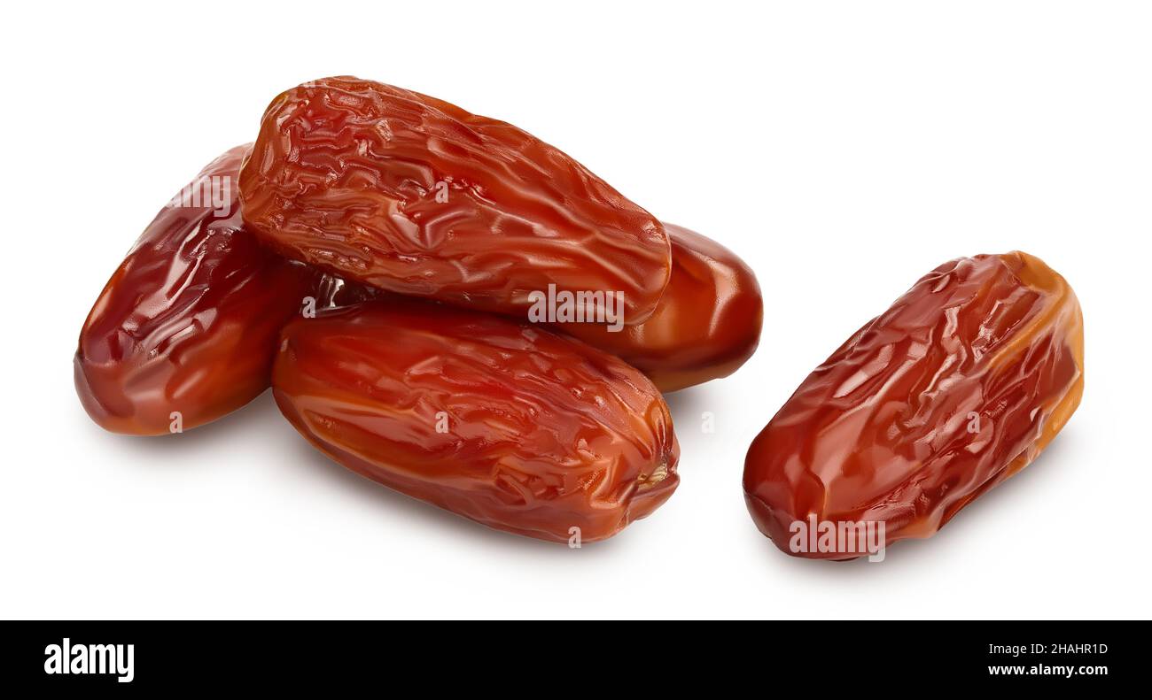 Dates isolated on white background with clipping path and full depth of ...