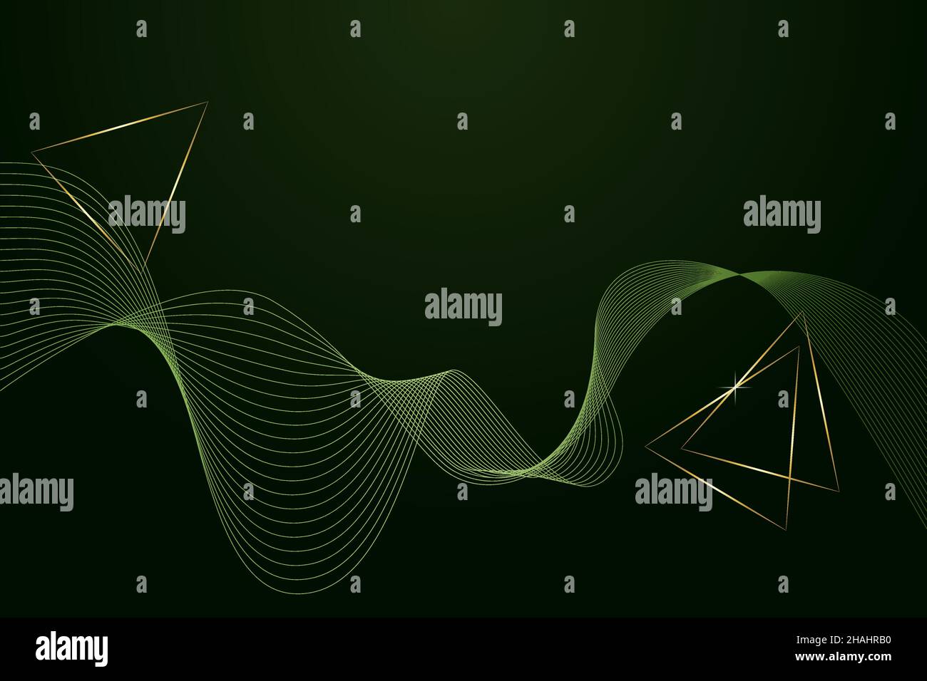 Background green dark abstract 3D with linear transition technology ...