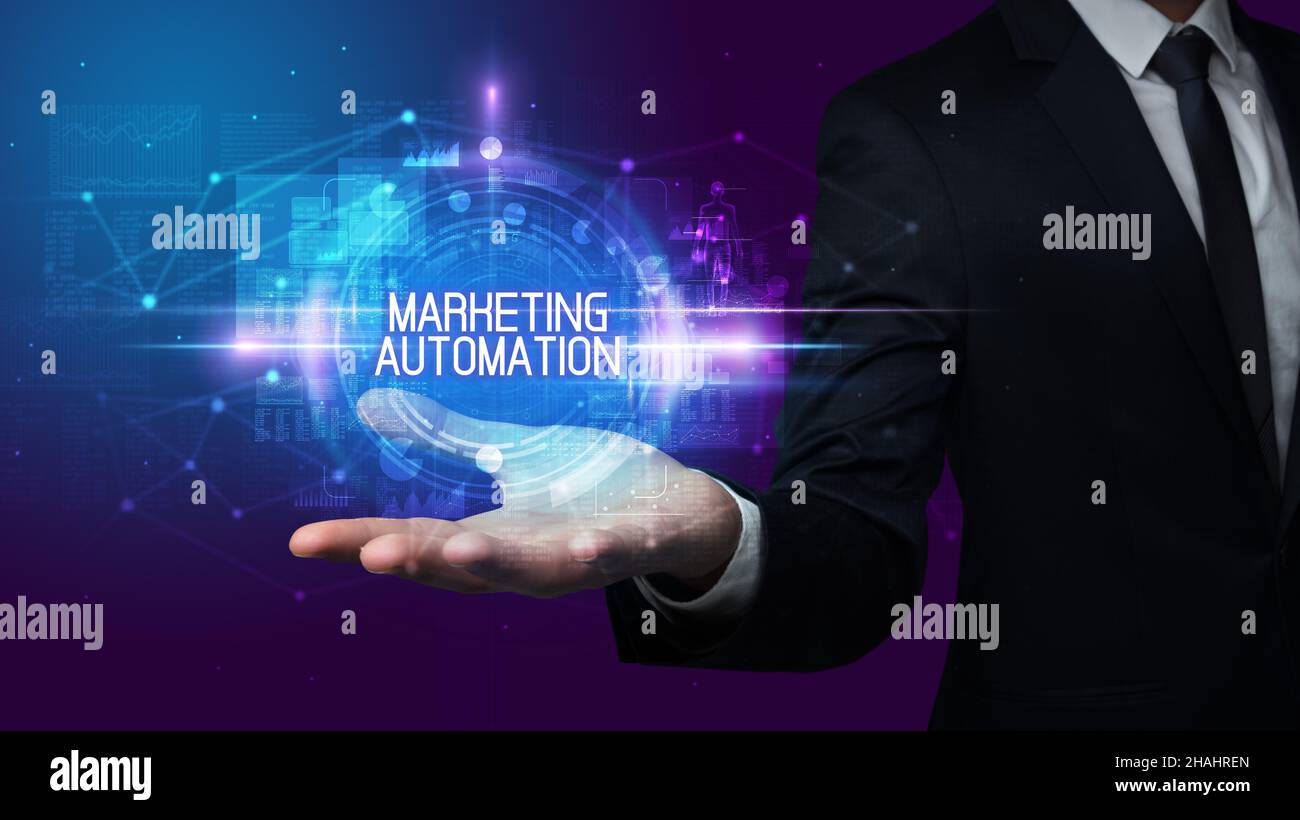 Man hand holding digital technology concept Stock Photo - Alamy