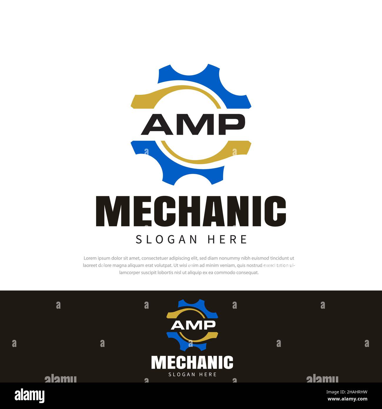 Mechanical Gear AMP design logo Template vectors, symbols, icons Stock ...