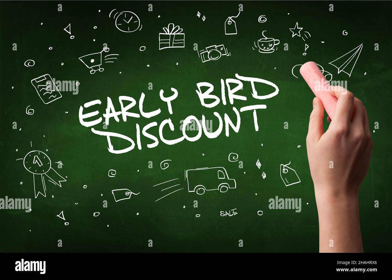 Hand drawing online shopping concept Stock Photo - Alamy