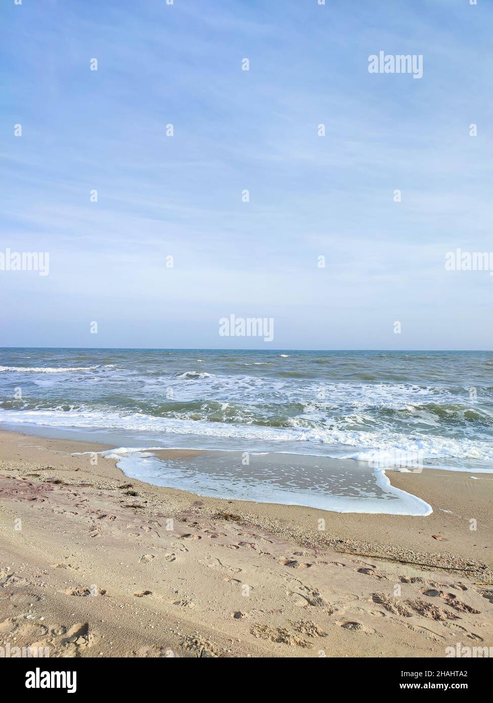 Beautiful morning summer sea beach background Stock Photo - Alamy