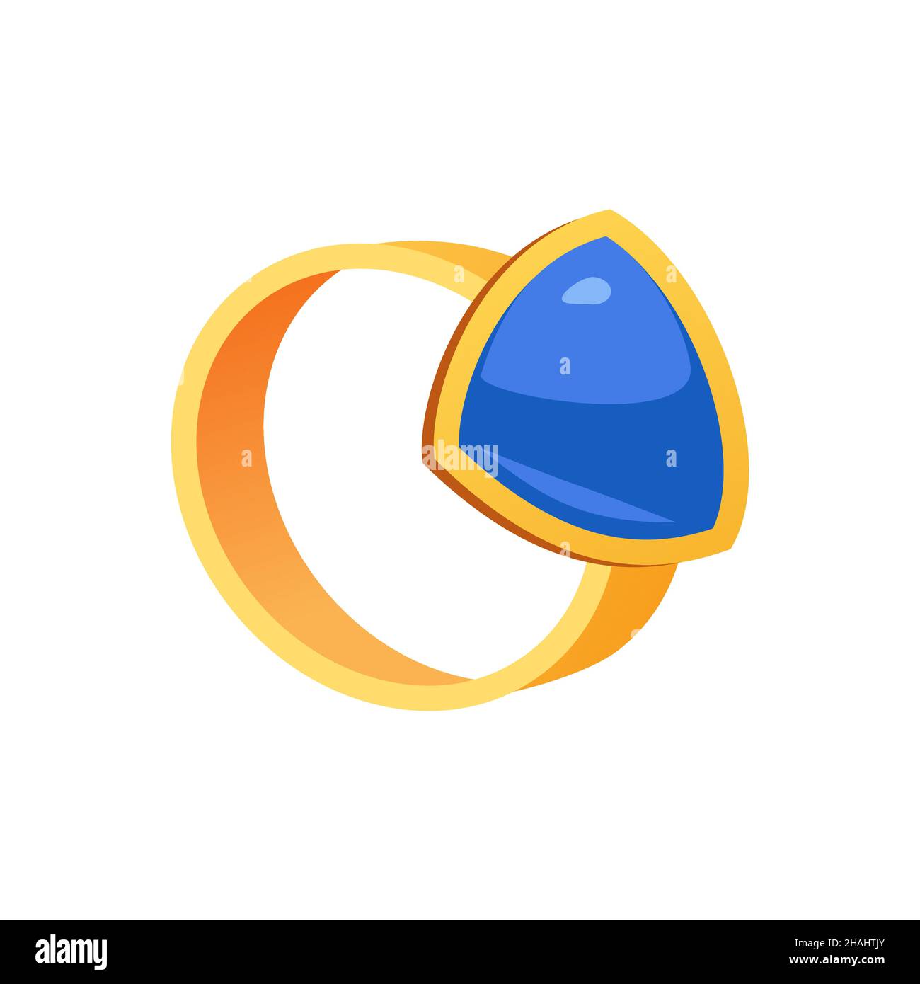 Royal ring - modern flat design style single isolated object. Neat ...