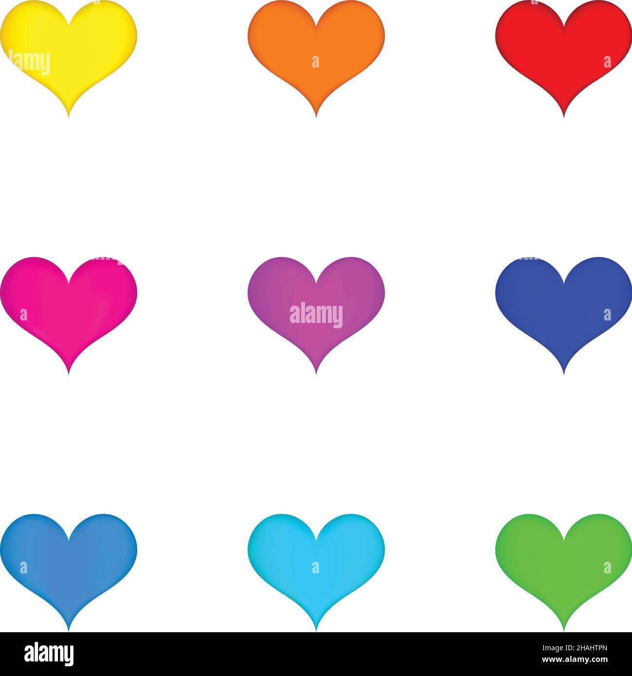 Pink yellow heart shape Stock Vector Images - Alamy