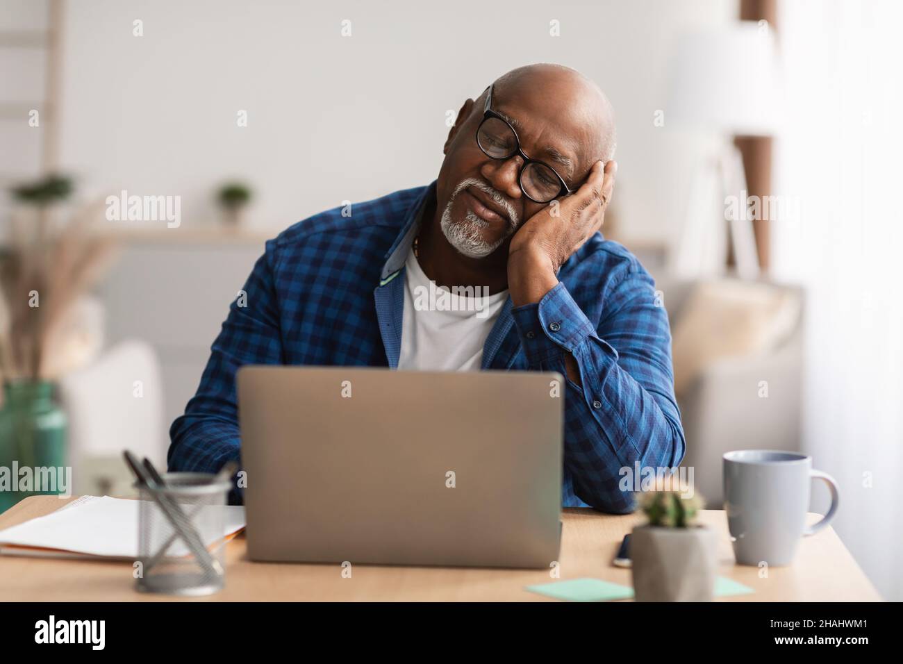 Sleeping Man At Work