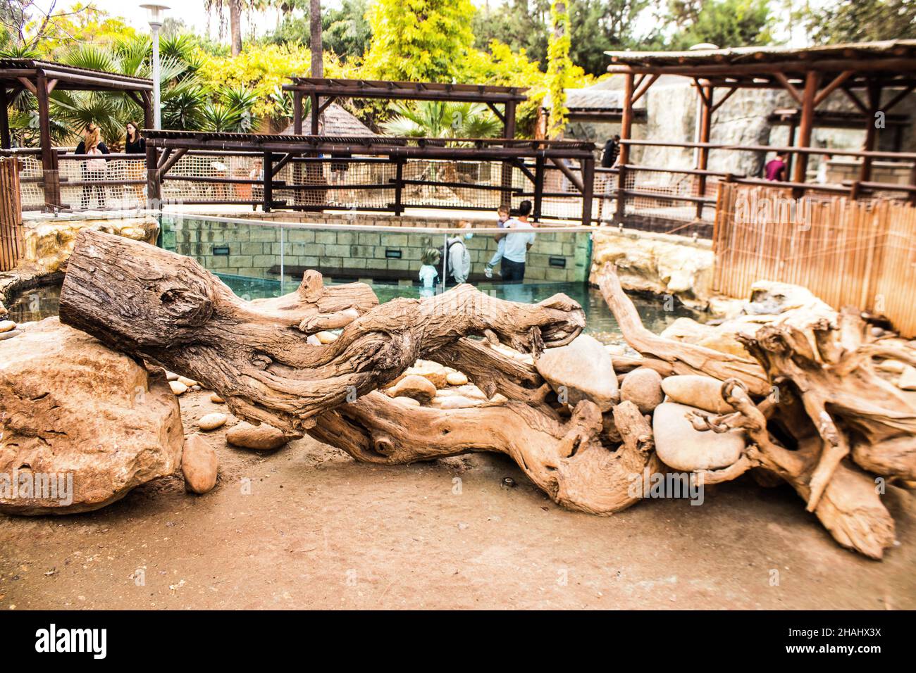 Limassol, Cyprus - December 12, 2021 Limassol Zoo, one of the biggest ...