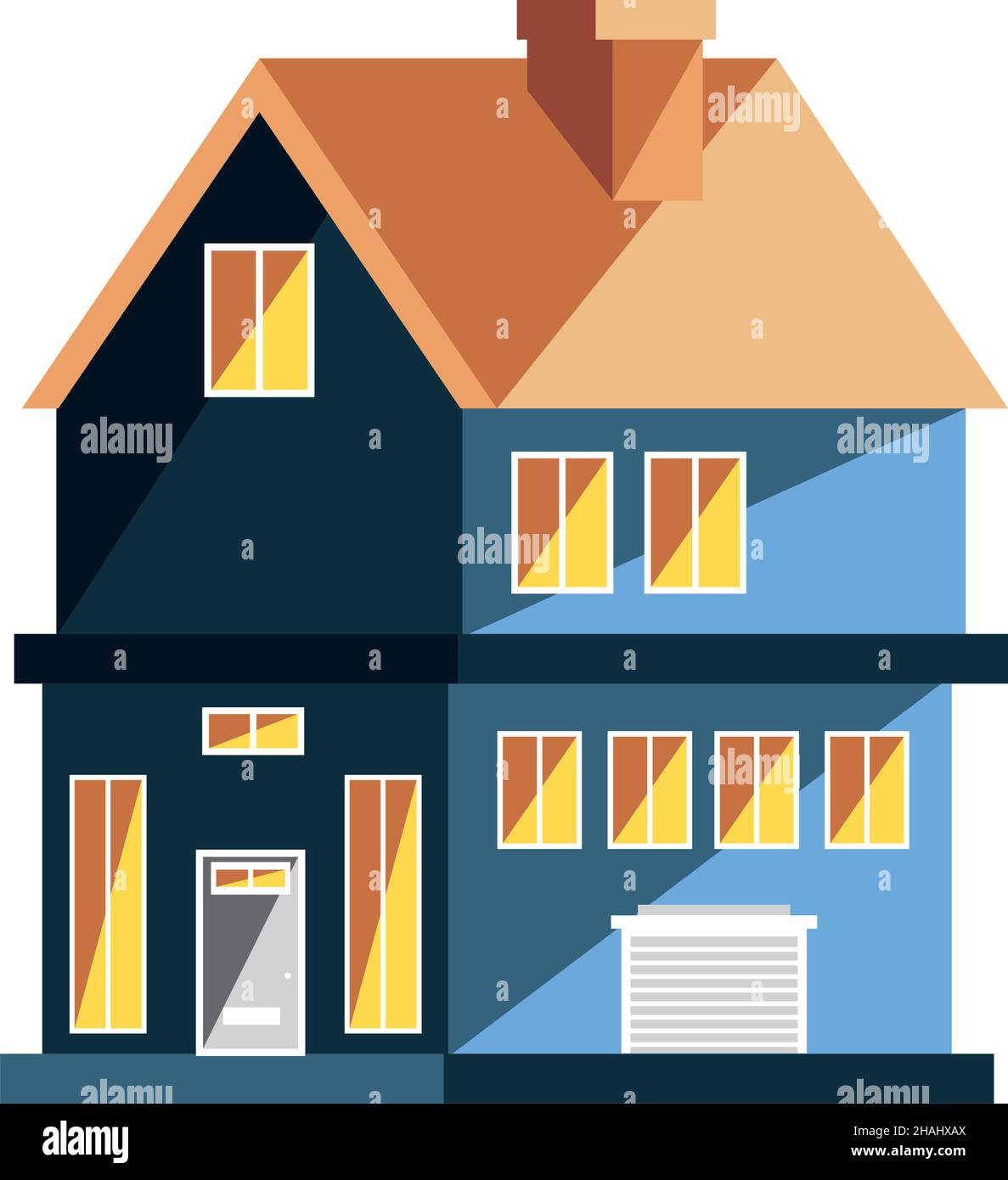 two storey house Stock Vector Image & Art - Alamy