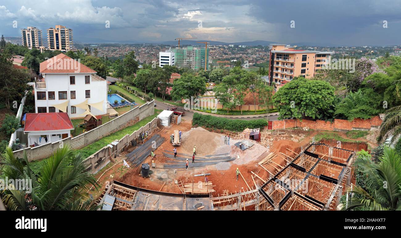KIGALI, RWANDA - Nov 17, 2018: Kigali, capital of Rwanda, rapidly ...