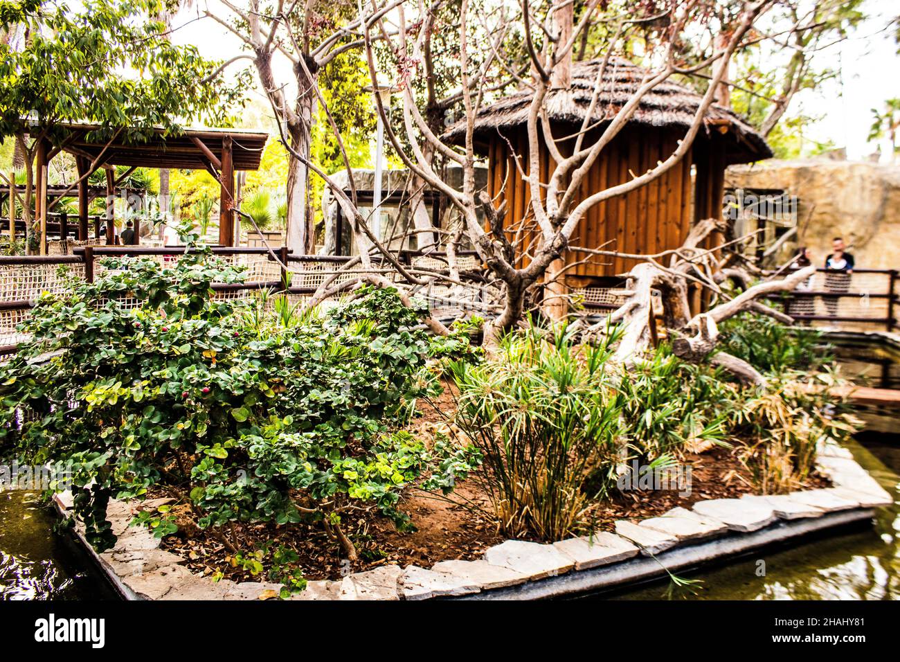 Limassol, Cyprus - December 12, 2021 Limassol Zoo, one of the biggest ...