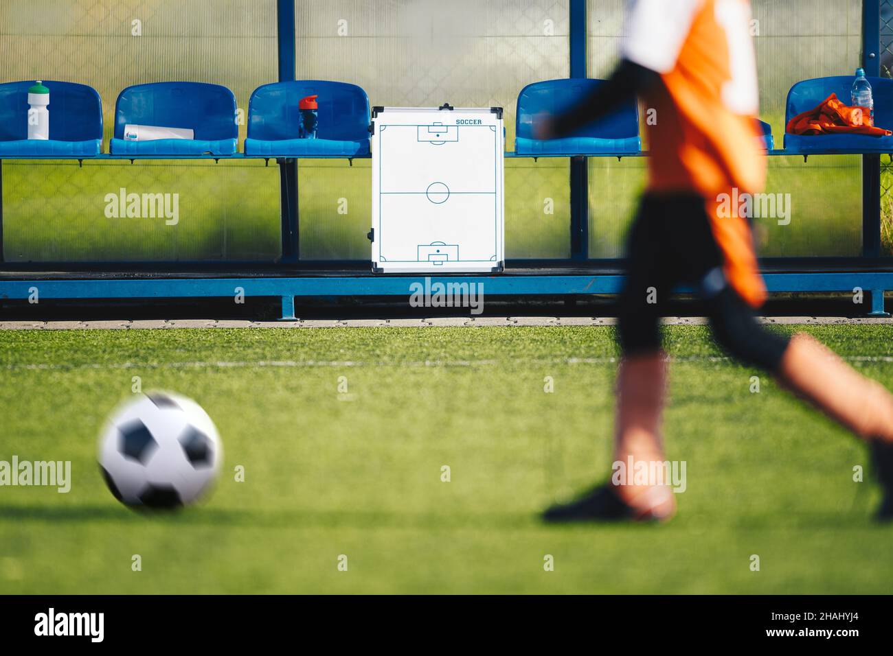 Football Soccer Coaching Background. Tactics Strategy Board on ...