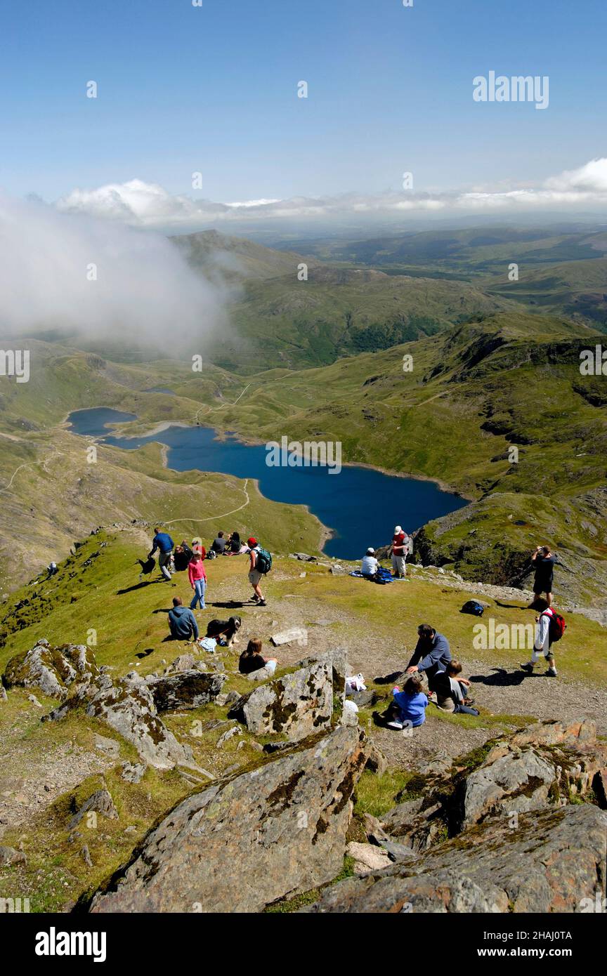 The Summit of Snowdon, Snowdonia, WALES UK Stock Photo - Alamy