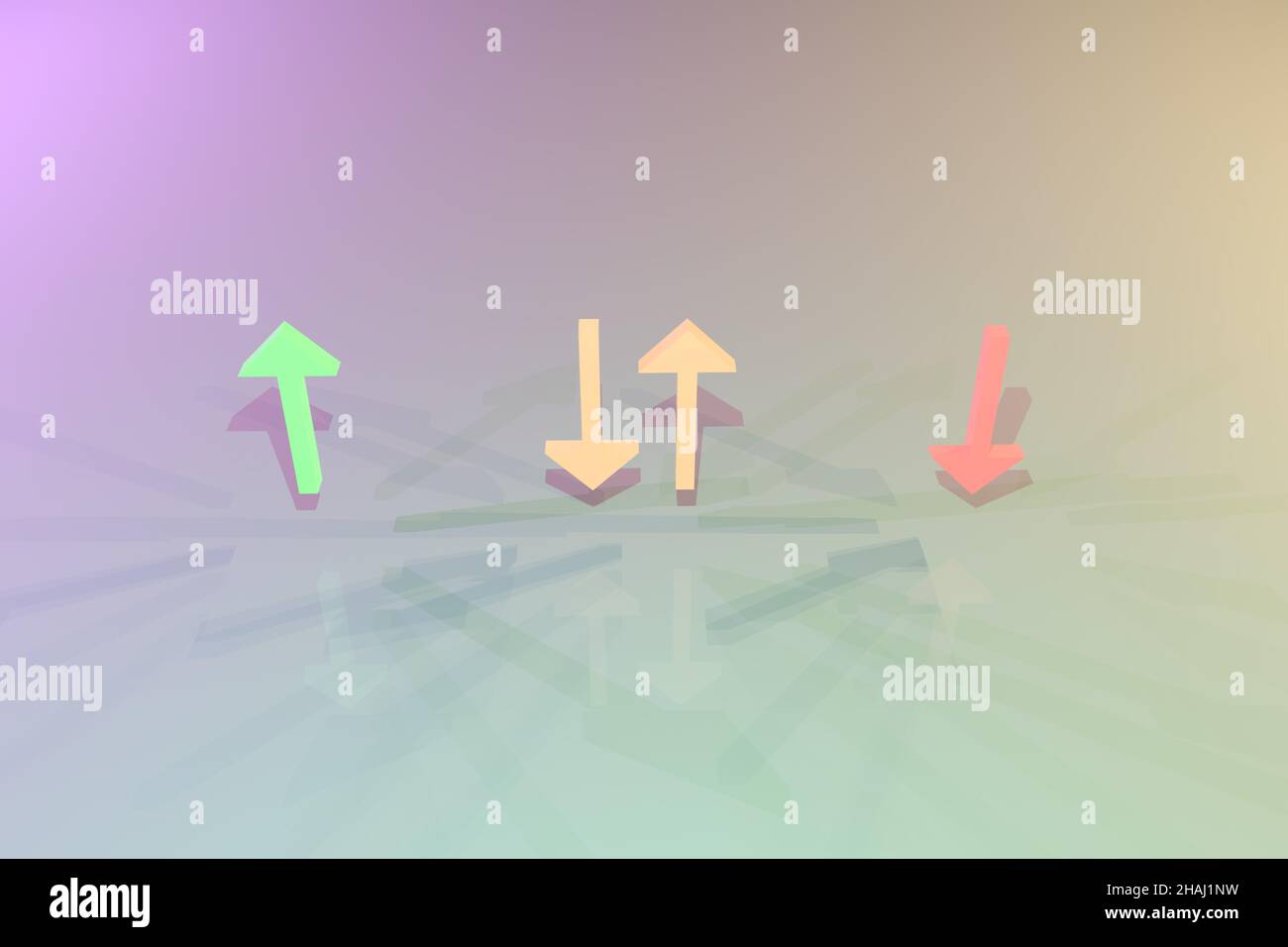 The Multicolored arrows up down concept. Arrows drop rise forecast ...