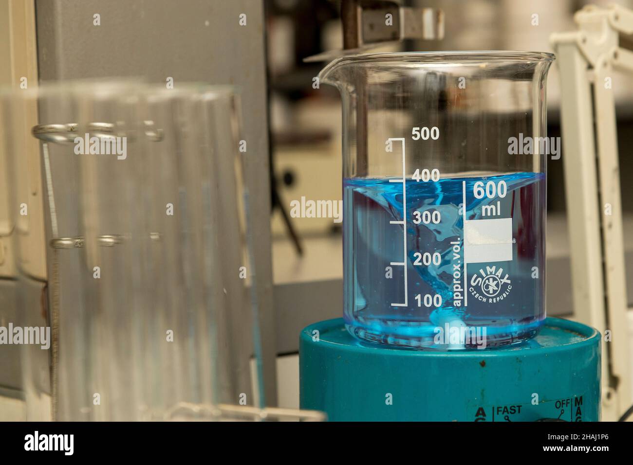 Close up detail of basic activity inside a chemistry laboratory Stock ...