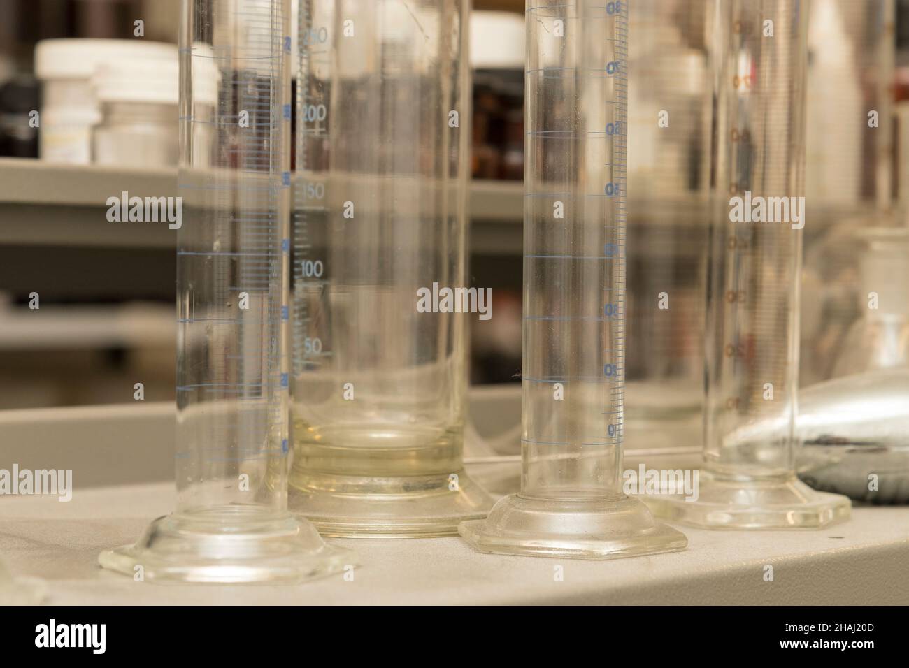 Close up detail of basic activity inside a chemistry laboratory Stock ...