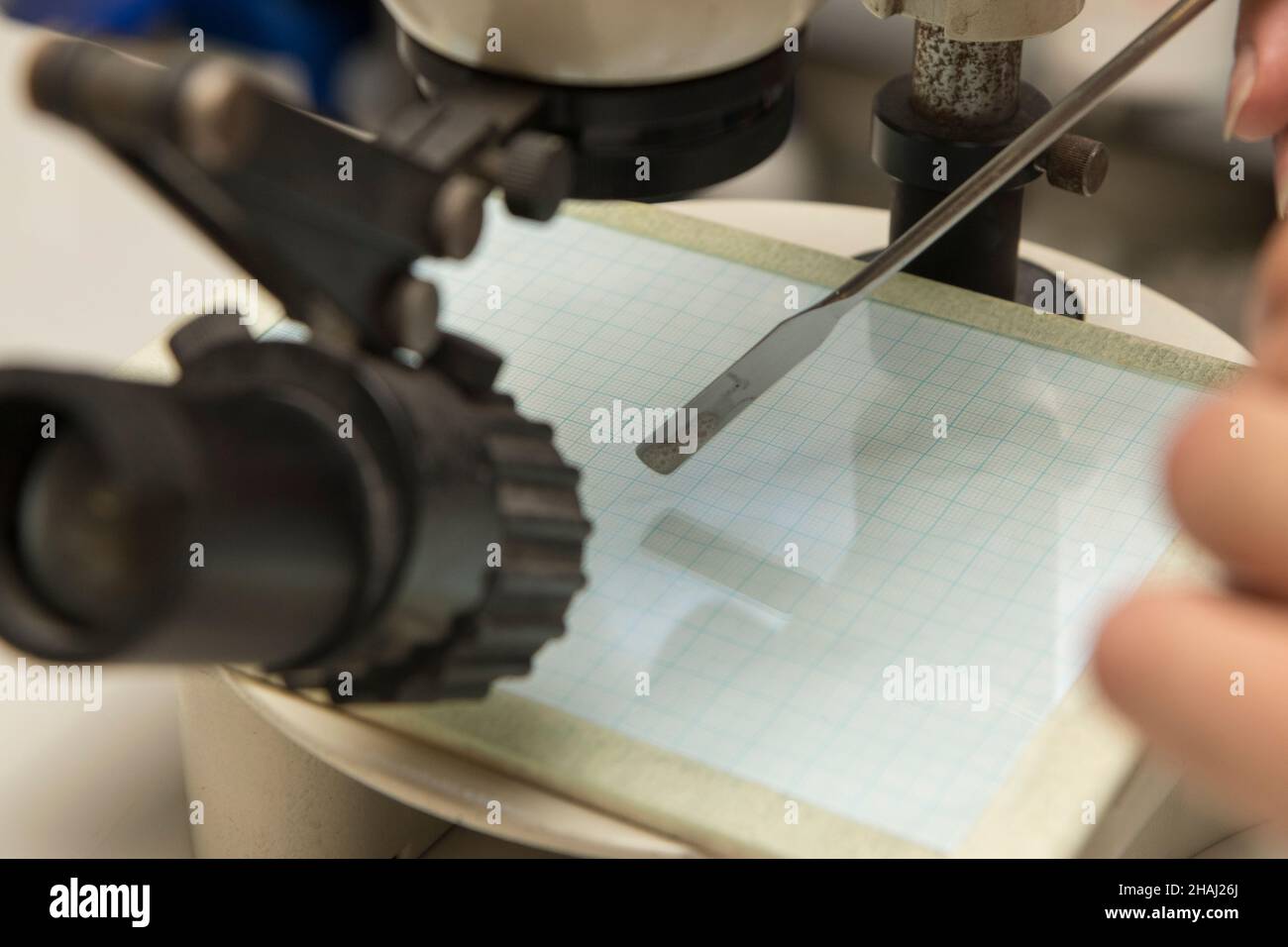 Close up detail of basic activity inside a chemistry laboratory Stock ...