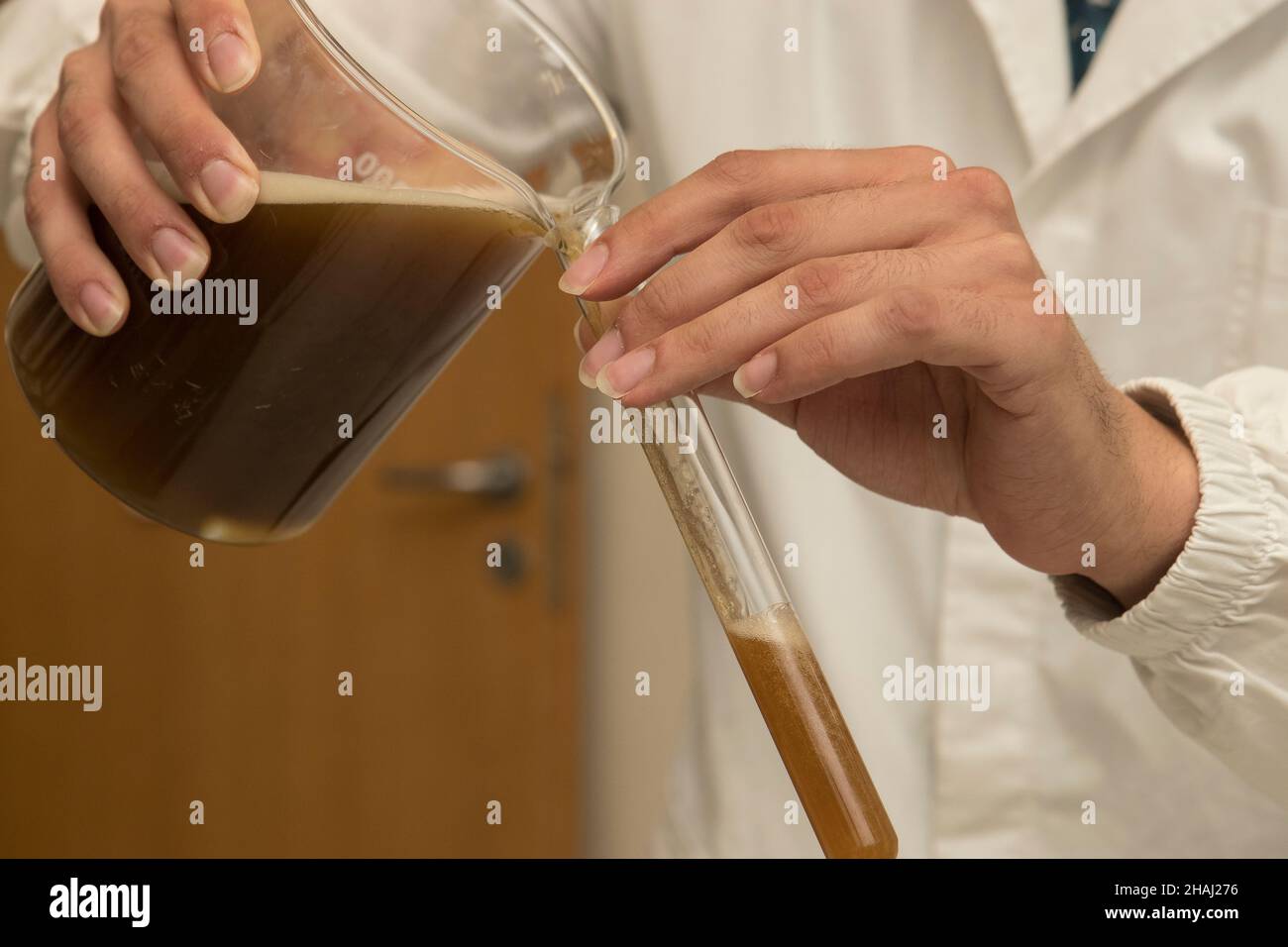 Close up detail of basic activity inside a chemistry laboratory Stock ...