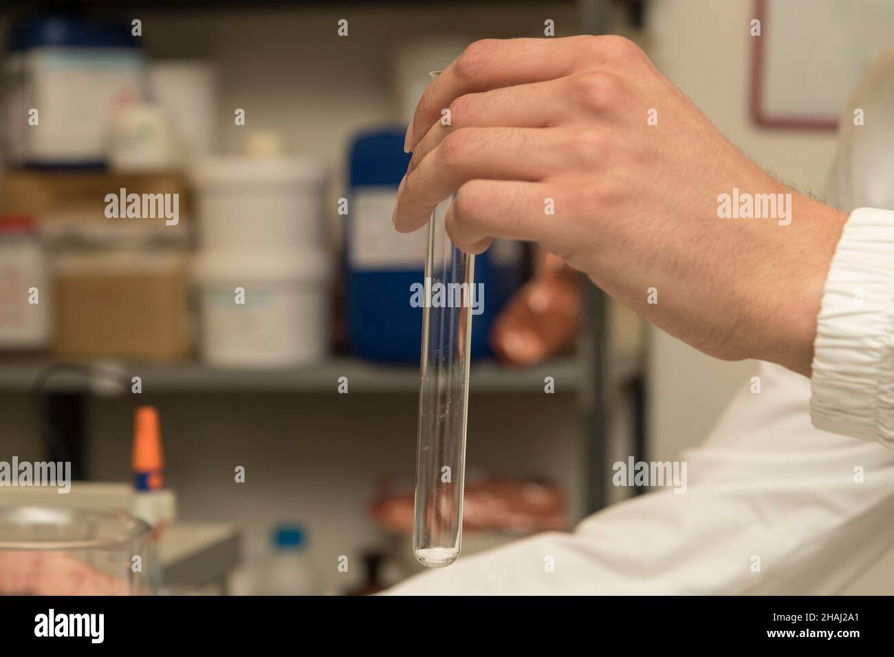 Close up detail of basic activity inside a chemistry laboratory Stock ...