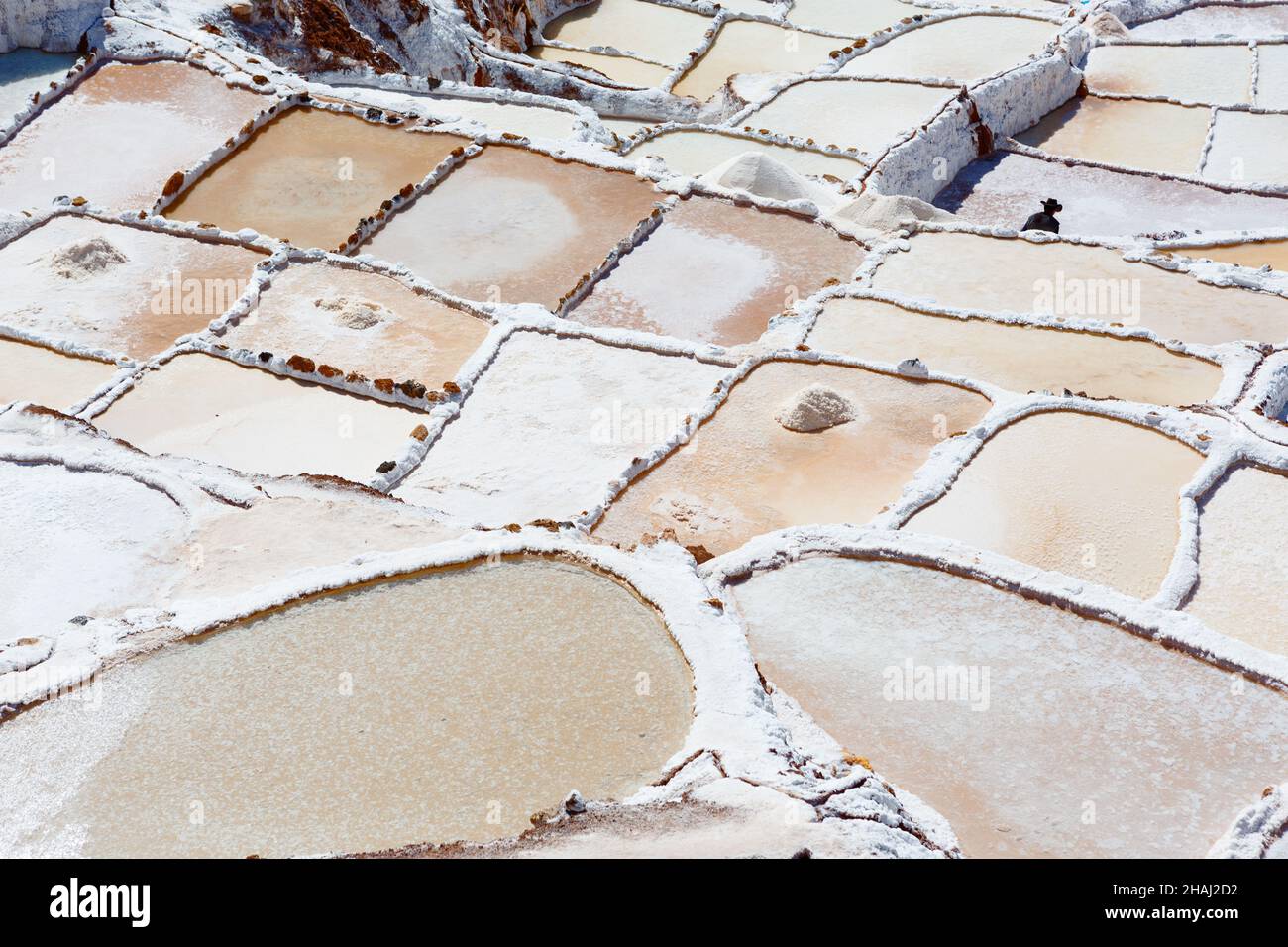 Salt pans at Salinas Stock Photo - Alamy