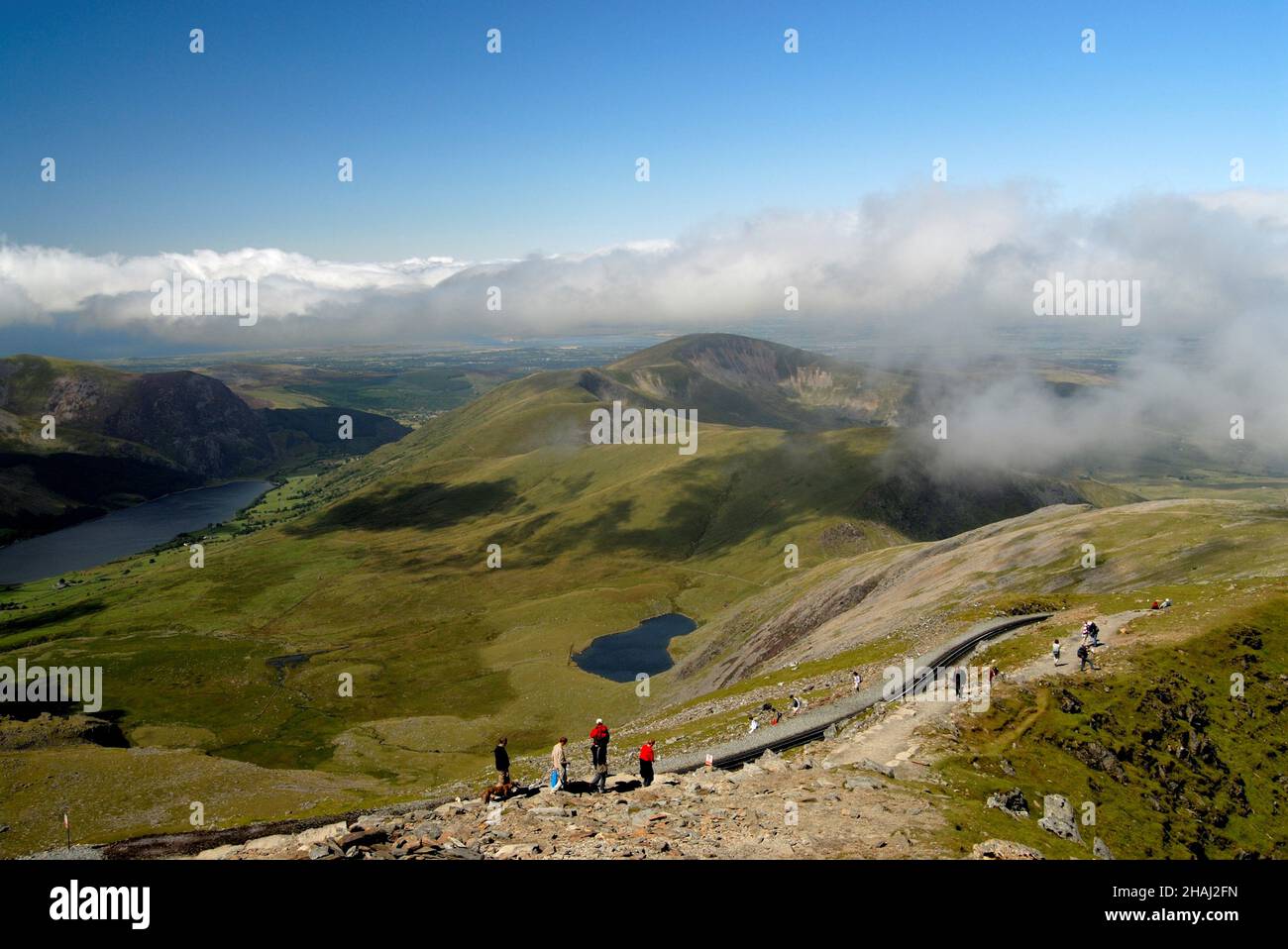 View from the top of Snowdon, Wales UK Stock Photo - Alamy