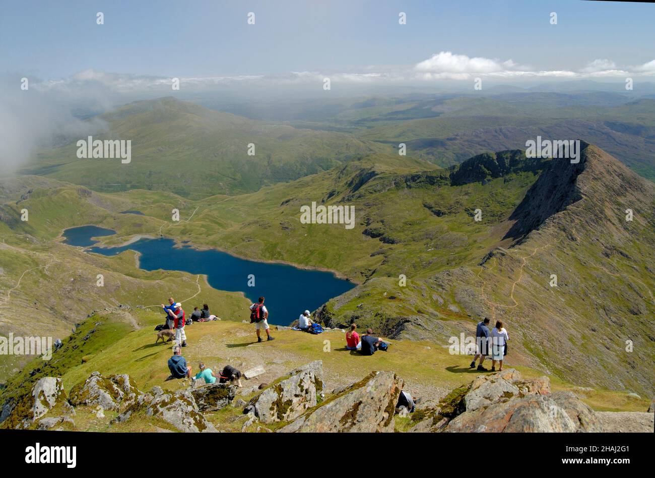 The summit of Snowdon, Wales UK Stock Photo - Alamy